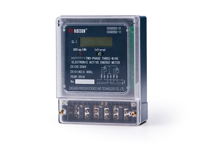 220V 5 60 A Double Phase Electric Meter Two Phase Electric Meter